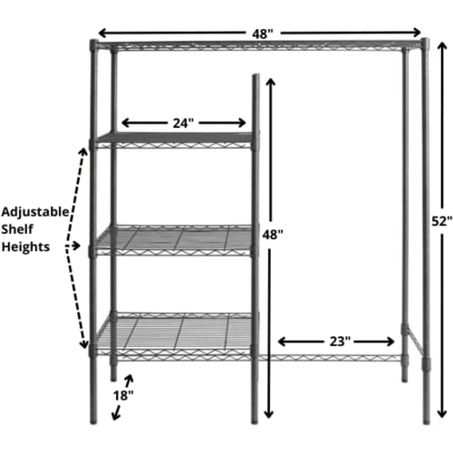 DormCo Suprima Shelf Supreme Adjustable Shelving - Gunmetal Gray