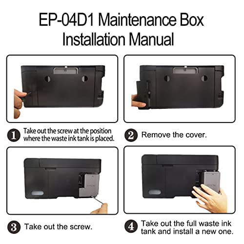 KSUMEI T04D1 T04D100 EP-04D1 Ink Maintenance Box Remanufactured Waste Ink Collection Unit Tank for EcoTank ET-15000 XP-5100 WF-2865 2860 2800 ET-4760 ET-4750 ET-5150 ET-3760 3750 3710