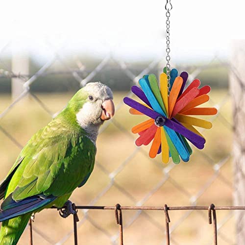 Wooden Chew Grind Teeth Popsicle Sticks Toy for Birds Pet Bird Toy Pet Cage Supplies Parrot Bird Chewing Toys