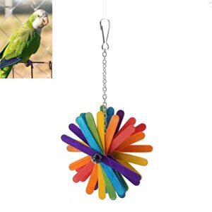 Wooden Chew Grind Teeth Popsicle Sticks Toy for Birds Pet Bird Toy Pet Cage Supplies Parrot Bird Chewing Toys