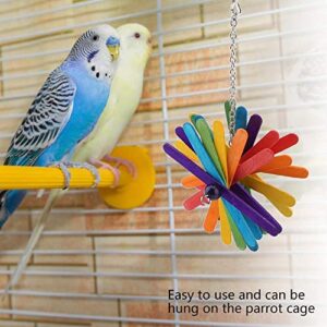 Wooden Chew Grind Teeth Popsicle Sticks Toy for Birds Pet Bird Toy Pet Cage Supplies Parrot Bird Chewing Toys