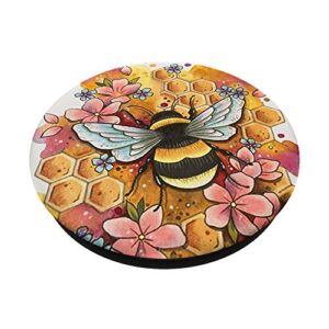 Flower Bee PopSockets Swappable PopGrip