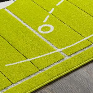 Artistic Weavers Brandi Kids Soccer Area Rug, 3'11" x 5'7", Lime