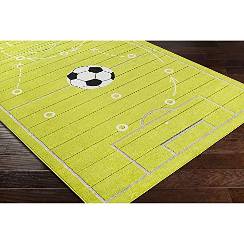 Artistic Weavers Brandi Kids Soccer Area Rug, 3'11" x 5'7", Lime