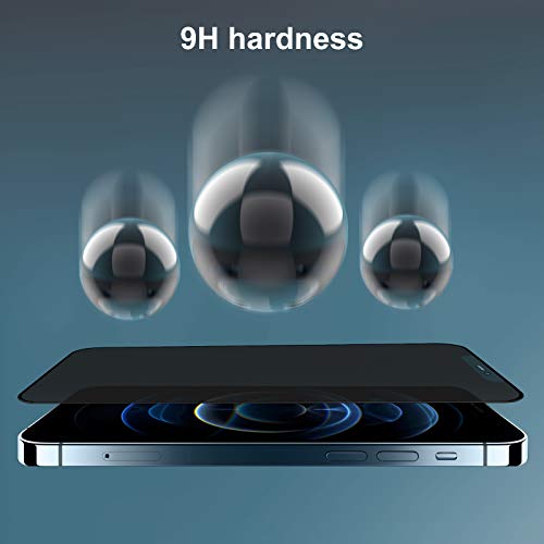 Keegud Matte Privacy Screen Protector for iPhone 12 Pro Max Tempered Glass [Anti Spy] [Anti Glare] [Anti Fingerprints] Edge To Edge Full Coverage 9H Film Silky Smooth for iPhone Games - 6.7 Inch