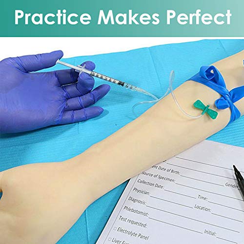 IV Practice Arm Kit, Training Pad with Phlebotomy and Venipuncture Practice Arm, for Nurse Students Practice & Training, IV Starter Kit, Medical Educational Training Teaching Model