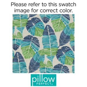 Pillow Perfect Outdoor/Indoor Hixon Caribe Lumbar Pillows, 11.5" x 18.5", Blue, 2 Count