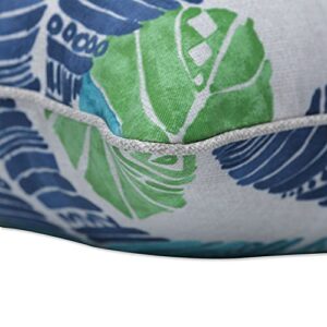 Pillow Perfect Outdoor/Indoor Hixon Caribe Lumbar Pillows, 11.5" x 18.5", Blue, 2 Count