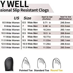 AW ANY WELL Unisex Chef Shoes Professional Oil Water Resistant Nursing Non-Slip Black White Waterproof Safety Working Shoes for Kitchen Garden Bathroom Construction Medical Shoes