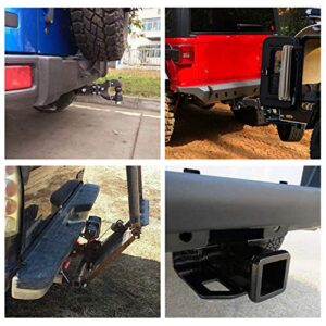 Nilight 2 Inch Rear Bumper Tow Trailer Hitch Receiver Kit Compatible for 2018 2019 2020 2021 2022 2023 Jeep Wrangler JL JLU 4 Door and 2 Door Unlimited (Exclude JK Models), 2 Years Warranty