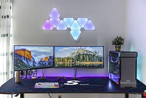 Homall 60 Inch Computer Gamer Desk with Full Desk Mouse Pad, Carbon Fiber Surface PC Table Adjustable Height, Gaming Rack, Headphone Hook and Cup Holder(Black)