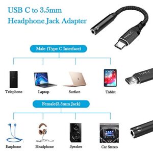 APETOO USB C to 3.5mm Adapter for Samsung S23 Ultra S22 S21 S20 FE A53 Flip4,USB-C to 3.5mm Headphone Jack Audio Dongle Adapter Hi-Res DAC for Galaxy Note 20 10+ Tab S7 Pixel 6a 6 7 5 4XL OnePlus 10 9