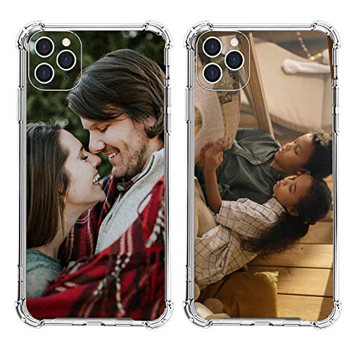 LYLBFOF Custom Personalized Picture Phone Case for iPhone 13 11 12 14 Pro Max X XR Xs Max 6 6s 7 8 Plus SE 2020 Anti-Scratch Shock-Resistant Soft Protective TPU Design Your Own Transparent