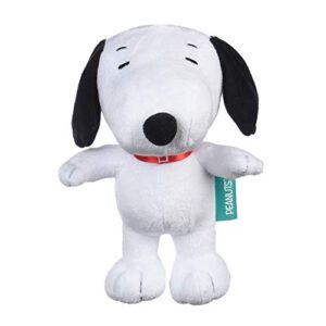 peanuts for pets snoopy classic plush big head squeaker dog toy | 9 inch white fabric plush dog toy for all dogs, official product of peanuts | squeaky medium snoopy plush toys for dogs