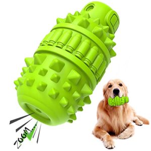 piffzedo dog toy for aggressive chewer large medium nearly indestructible super chew dog toys squeaky dog birthday toy dog toothbrush interactive tough durable dog toys natural rubber(green,large)