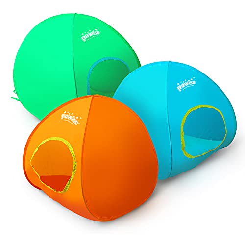 PAWISE Cat Toys Cat Portable Cat Cube Pop Up Collapsible Kitten Indoor Outdoor Toys Pet Foldable Breathable Pet Tent Bed Kitten Puppy House Playing Toy (Color Random)