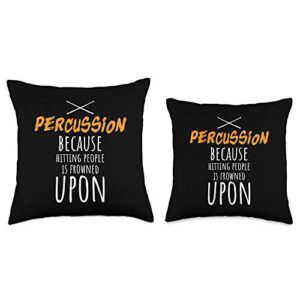 Percussionist SpecialTee Co Drummer Gift Playing Drums Percussion Mallet Percussionist Throw Pillow, 16x16, Multicolor