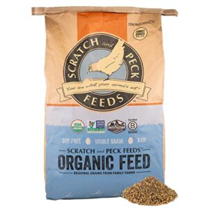 scratch and peck feeds organic broiler with corn - 40-lbs - non-gmo project verified, certified organic - 1001-40