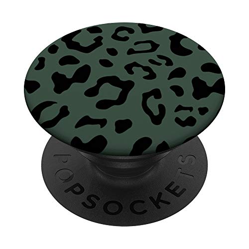 Black Leopard Cheetah Forrest Green PopSockets Swappable PopGrip