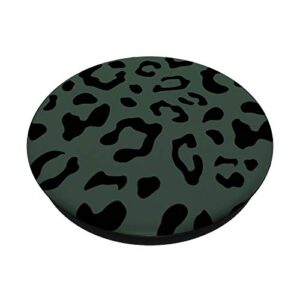 Black Leopard Cheetah Forrest Green PopSockets Swappable PopGrip