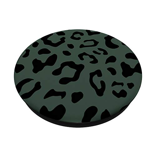 Black Leopard Cheetah Forrest Green PopSockets Swappable PopGrip