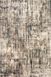 loloi ii spirit collection spi-02 stone/blue, contemporary 9'-4" x 13' area rug