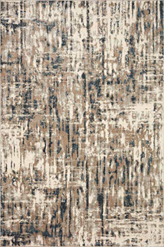 Loloi II Spirit Collection SPI-02 Stone/Blue, Contemporary 9'-4" x 13' Area Rug