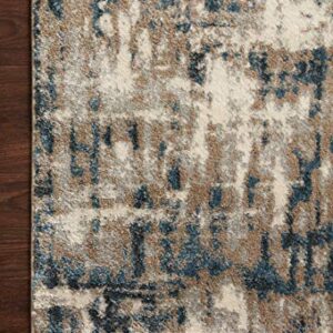 Loloi II Spirit Collection SPI-02 Stone/Blue, Contemporary 9'-4" x 13' Area Rug