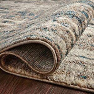 Loloi II Spirit Collection SPI-02 Stone/Blue, Contemporary 9'-4" x 13' Area Rug