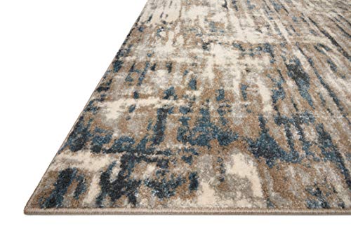 Loloi II Spirit Collection SPI-02 Stone/Blue, Contemporary 9'-4" x 13' Area Rug