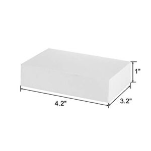 Ni Hao Decor Small Floating Shelves Wall Mounted Showcase Display Shelves with Invisible Brackets for Bedroom Living Room Bathroom Dressing Table Set of 5 White