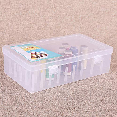 Bonarty 42 Slots Sewing Thread Holders for Spools of Thread, Empty Storage Box, Compact, Portable and Travel Friendly, Keep Neat and Dust-Pro-of