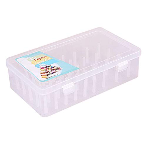 Bonarty 42 Slots Sewing Thread Holders for Spools of Thread, Empty Storage Box, Compact, Portable and Travel Friendly, Keep Neat and Dust-Pro-of