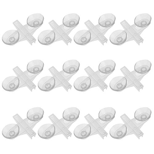 DGZZI Suction Cup Holder 12PCS White Aquarium Fish Tank Breeding Divider Suction Cup Clip Bracket