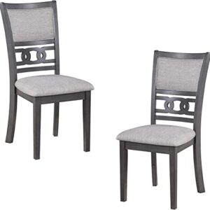 New Classic Furniture Gia Dining Chairs, Set of 2, Gray