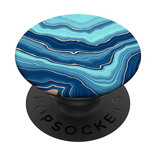 Elegant Ocean Blue Watercolor Abstract Swirl Pattern PopSockets PopGrip: Swappable Grip for Phones & Tablets