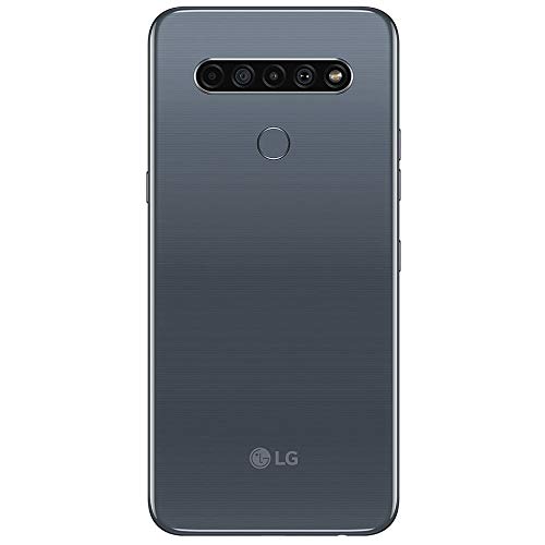 LG K61 (128GB, 4GB) 6.53" FHD+, 48MP Quad Camera, 4000mAh Battery, Dual SIM GSM Unlocked US 4G LTE (T-Mobile, AT&T) International Model LM-Q630BAW (Titan, 64GB SD Bundle)