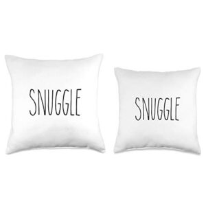 SNUGGLE, Rae Inspired Text Dunn, Relax, Chill, Enjoy Throw Pillow, 16x16, Multicolor