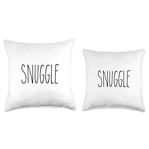 SNUGGLE, Rae Inspired Text Dunn, Relax, Chill, Enjoy Throw Pillow, 16x16, Multicolor