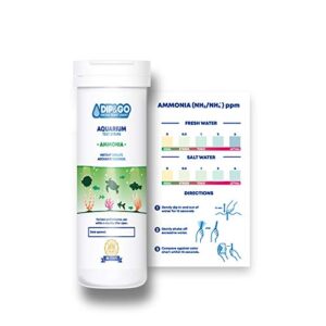 dip & go aquarium test strips. ammonia test kit for aquarium. range-guided and easy-to-read, color corrected results. aquarium test. (ammonia test kit)