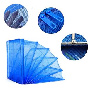 Hwayslon Hanging Drying Net Foldable Drying Rack Net Dryer 19.7"x19.7"x37.4" 6 Layer Folding Fish Mesh with Zippers for Fish Vegetables Fruit Herb