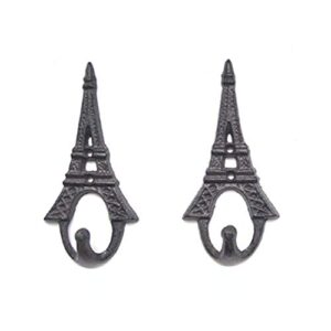 boohao 2 pcs eiffel tower wall hook eiffel tower wall mounted coat hooks rustic style cast iron coat hook for towel key cap bathroom