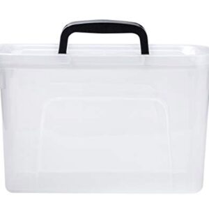 5-Pack Clear Storage Latch Box/Bins with Lid, 8 Litre Stackable Plastic Storage with Handle (8.5 Quart)