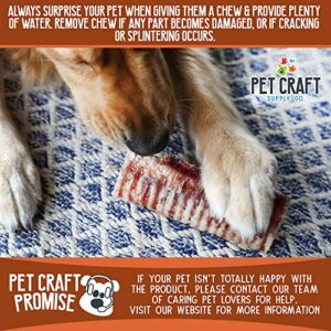 Pet Craft Supply All Natural Healthy Beef Butcher 12 Pack Bones Dog Chews Treats for Aggressive Chewers Long Lasting Rawhide Free Made in USA Premium Slow Roasted for Puppies Small Medium Large Dogs