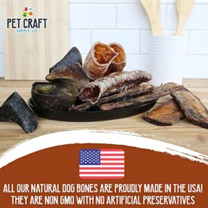 Pet Craft Supply All Natural Healthy Beef Butcher 12 Pack Bones Dog Chews Treats for Aggressive Chewers Long Lasting Rawhide Free Made in USA Premium Slow Roasted for Puppies Small Medium Large Dogs