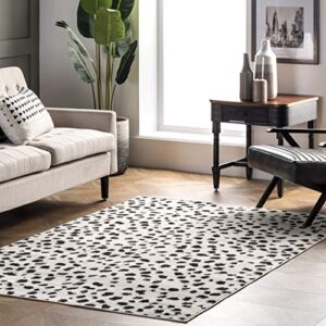 nuloom brooks leopard print area rug, 4' x 6', beige