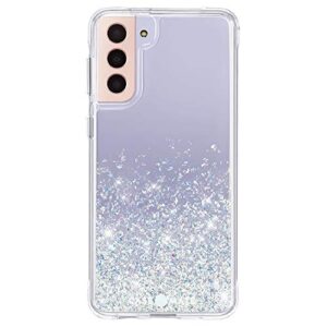 case-mate - twinkle ombre - case for samsung galaxy s21 plus 5g - glitter foil elements - 10 ft drop protection - 6.7 inch - stardust