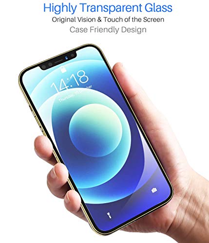 TOZO Compatible for iPhone 12 and Compatible for iPhone 12 Pro Screen Protector 3 Pack Premium Tempered Glass 0.26mm 9H Hardness 2.5D Film Easy install 6.1 inch