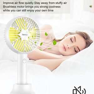 Gasince Handheld Fan Mini Fan,Small Personal Portable Fan, USB Desk Fan,Rechargeable Eyelash Fan for Makeup,8-13hours Operated Small Makeup Eyelash Fan for Women Girls Outdoor and Indoor (Pink)