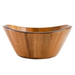 Gibson Home Sherwood 3-Piece Acacia Wood Salad Bowl Set, 32 quarts